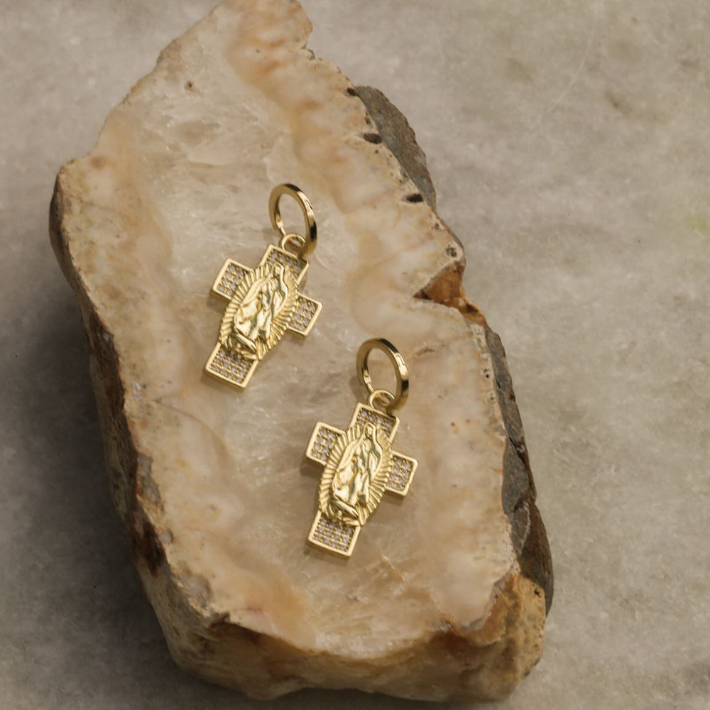 Earrings - Seraph Symbol - Cross – Tikitibu.com
